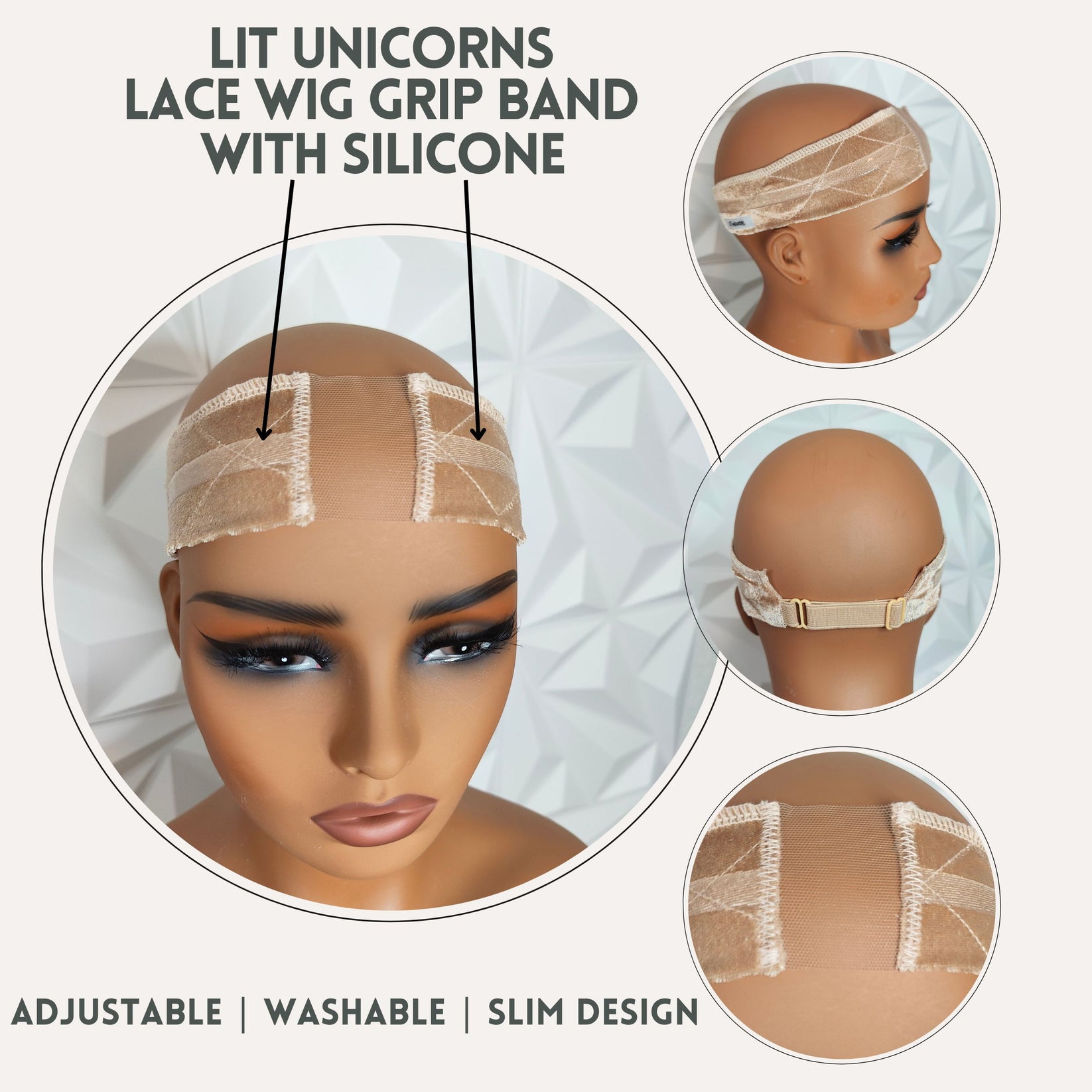 Lace Wig Grip Band - Adjustable Wig Grip Band for Lace Front and All ...