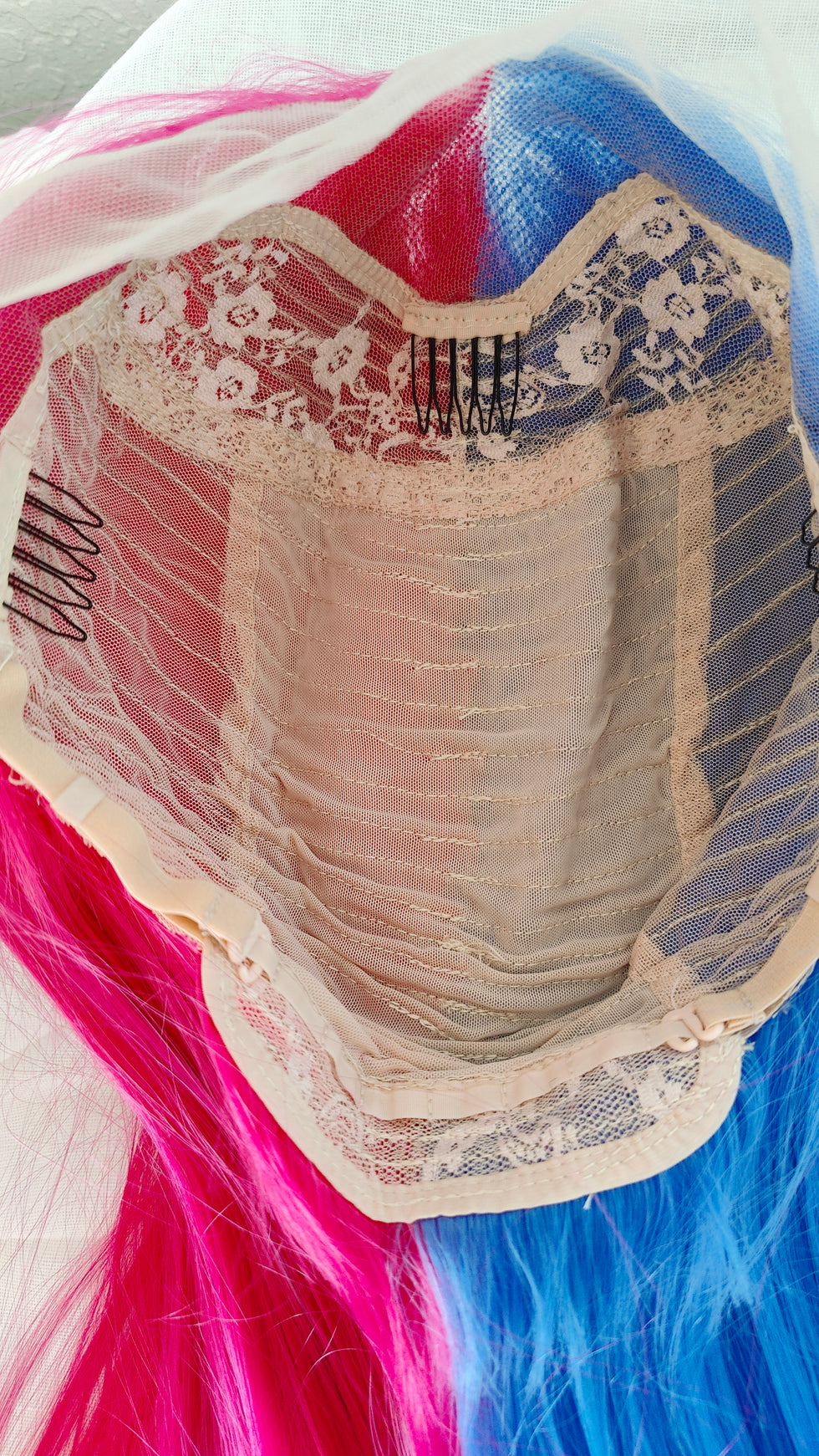 Long Straight Pink Blue Quality Wig by Lit Unicorns | Blue Pink – LIT ...