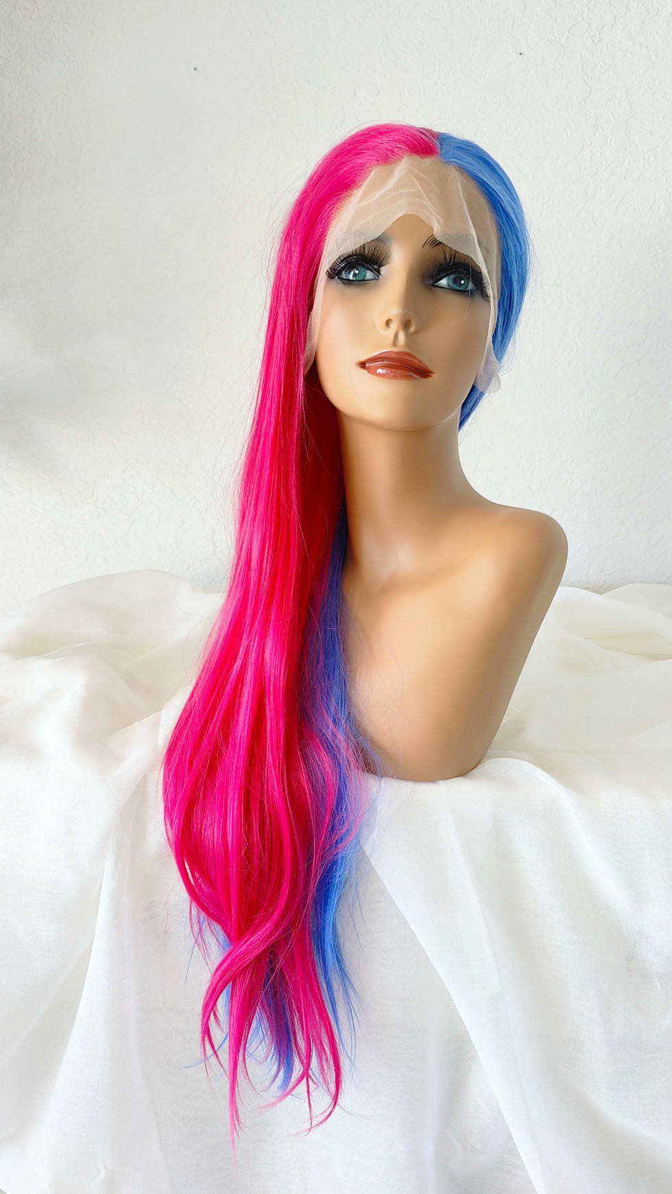 Long Straight Pink Blue Quality Wig by Lit Unicorns | Blue Pink – LIT ...